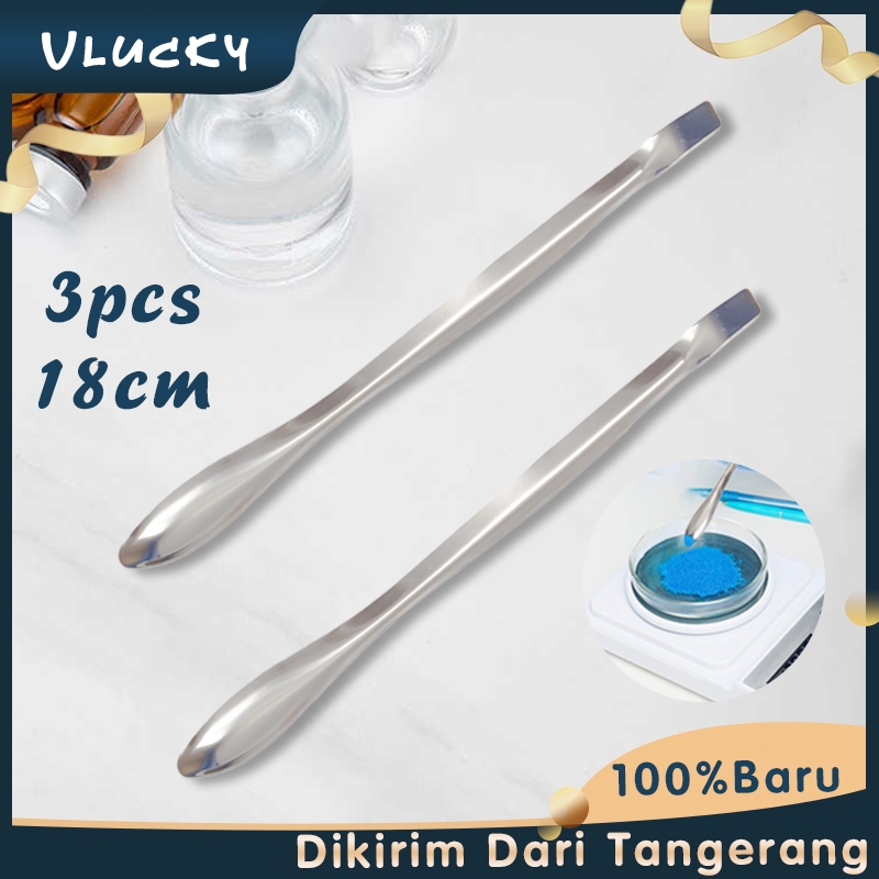 Jual Isi 3 Stainless Steel Medicine Spoon Lab Spoon Spatula Digunakan ...