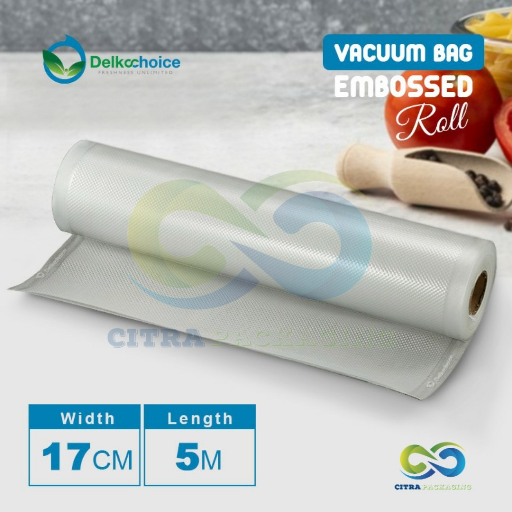 Jual PLASTIK VAKUM VACUUM VACUM EMBOSS EMBOSSED SEALER ROLL BAG 17 CM X ...