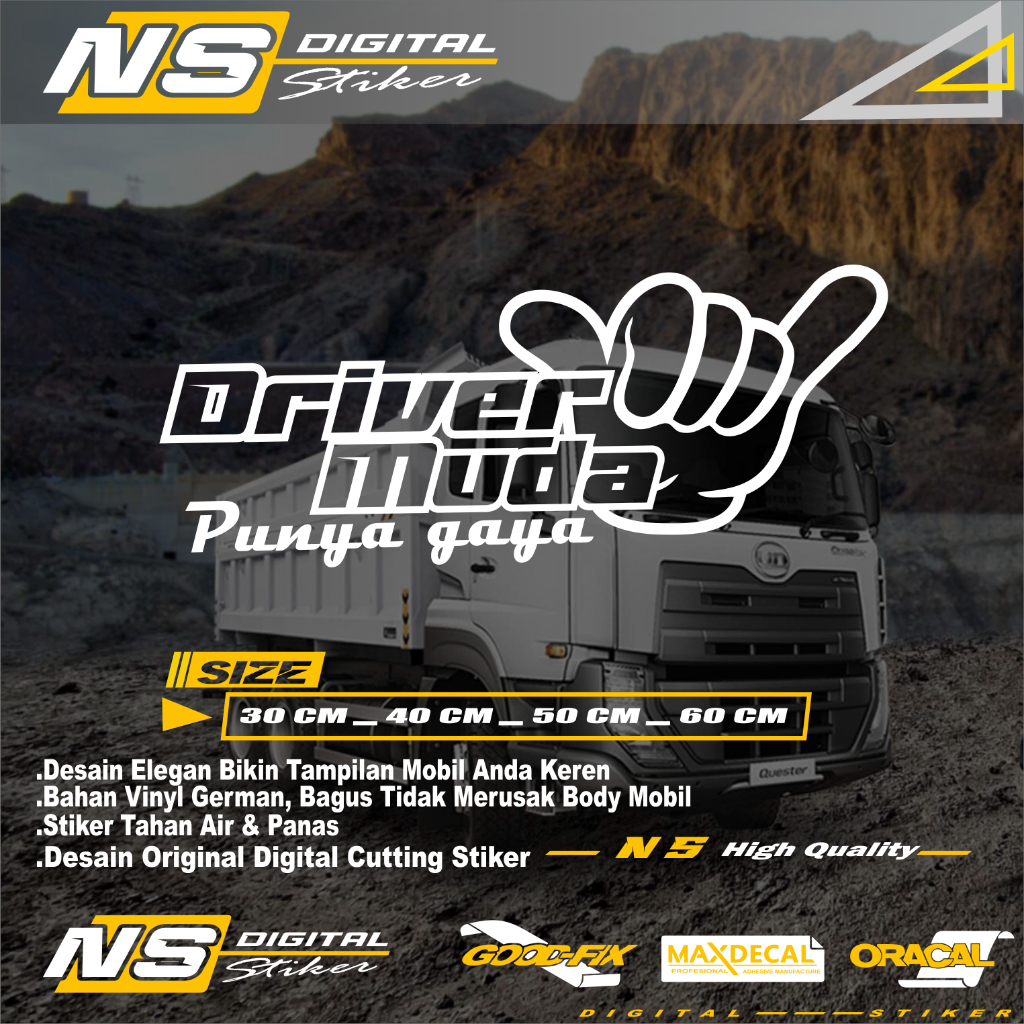 Jual Stiker Mobil Variasi Kaca Bodi Samping Kata Kata Truk Canter Pick ...