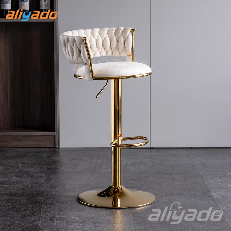 Jual ⚡Produk terbaik⚡ Kursi bar velvet stainless kursi bar bulat ...