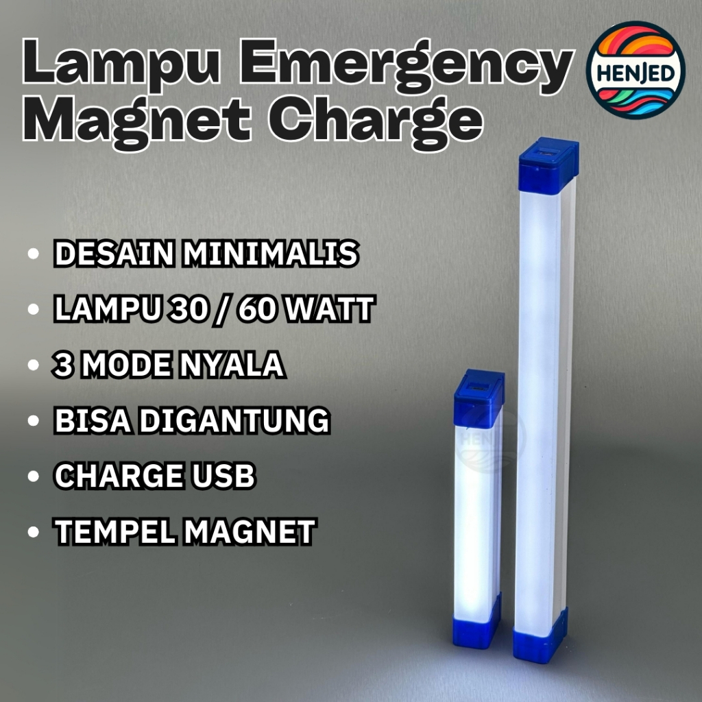 Jual Lampu Emergency Stik Darurat LED Tabung Panjang Magnet Charge 30W ...