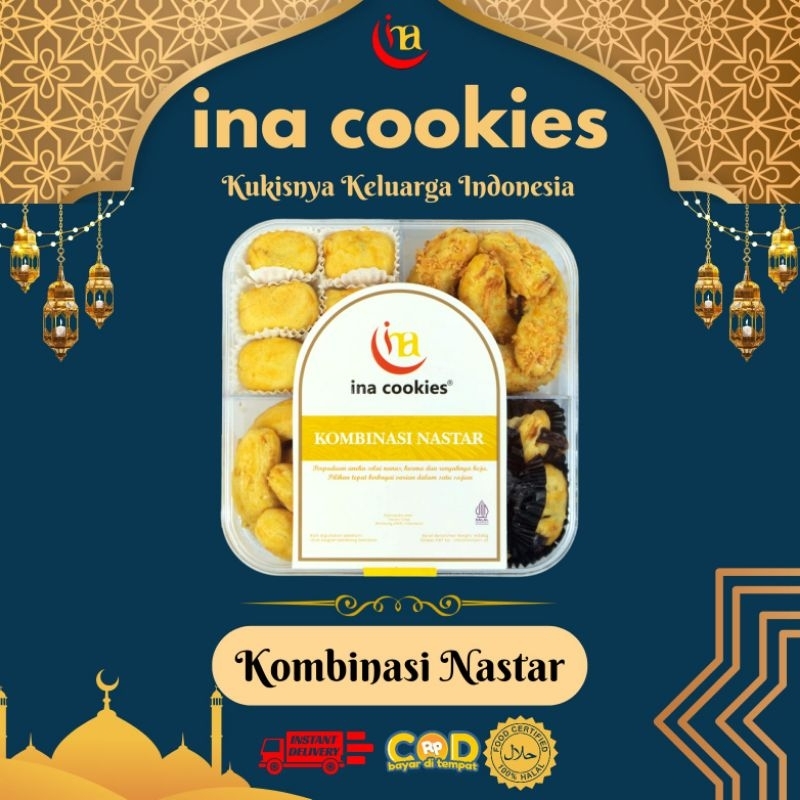 Jual Ina Cookies Kue Kering Kombinasi Nastar | Shopee Indonesia