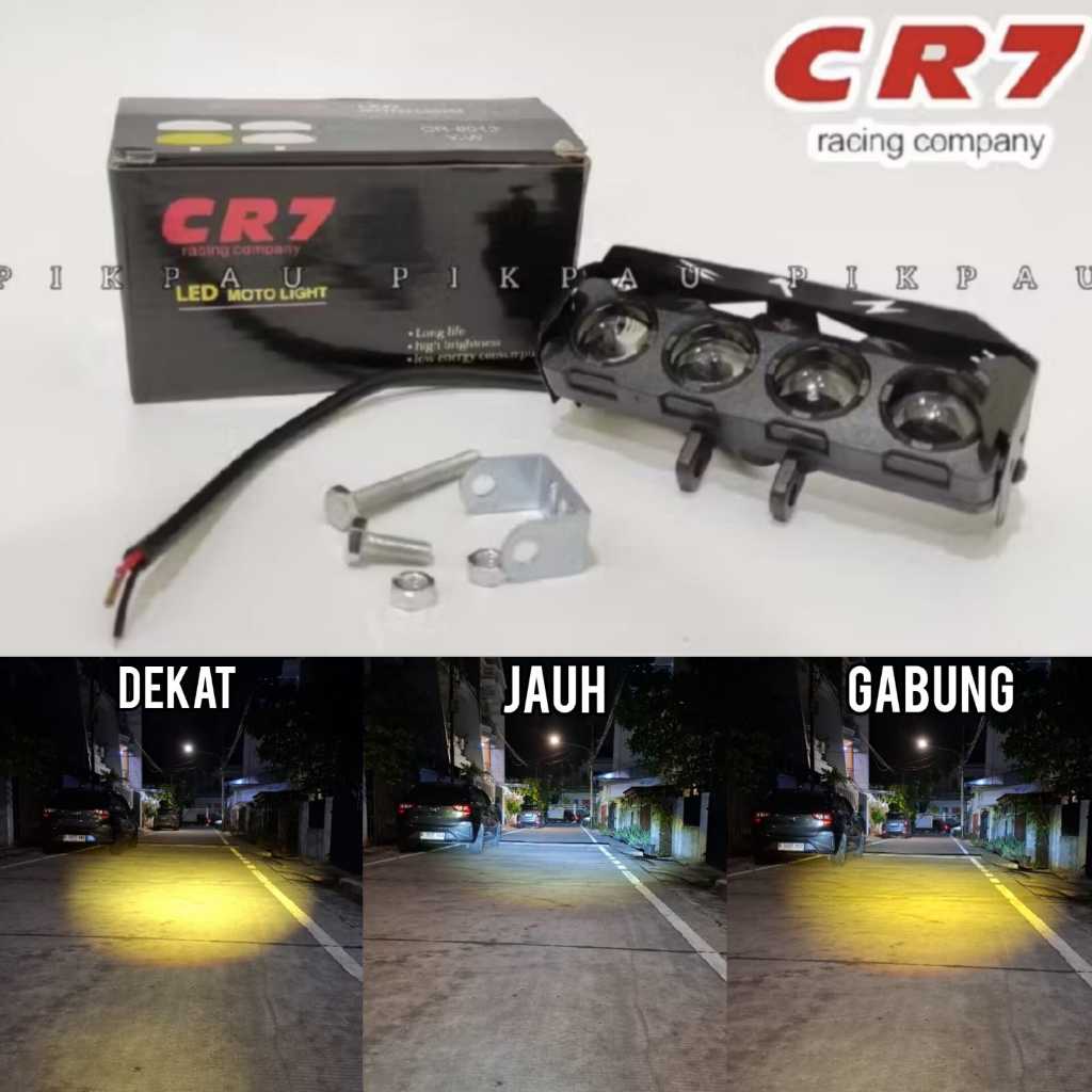 Jual Lampu Tembak LED 4 Mata CR7 Series Original Dengan Topi Premium ...