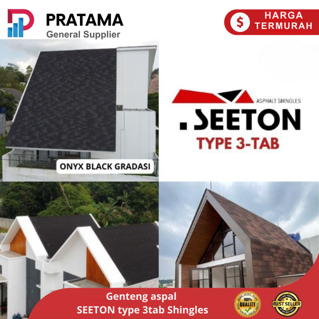 Jual Atap Aspal Bitumen SEETON | 3tab Shingles - Genteng Aspal Asphalt ...