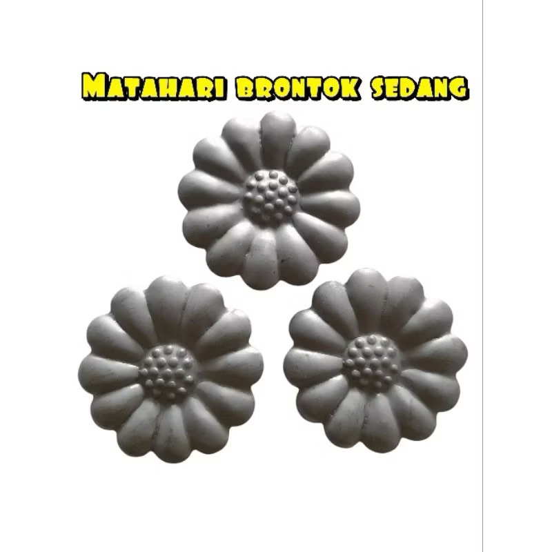 Jual Ornamen Pagar Bunga Matahari Brontok Sedang Bahan plat besi Hiasan ...