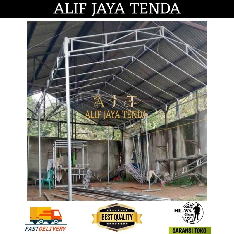 Jual RANGKA TENDA PESTA TEROP MODEL SEGITIGA RUMAH 4X6 | Shopee Indonesia