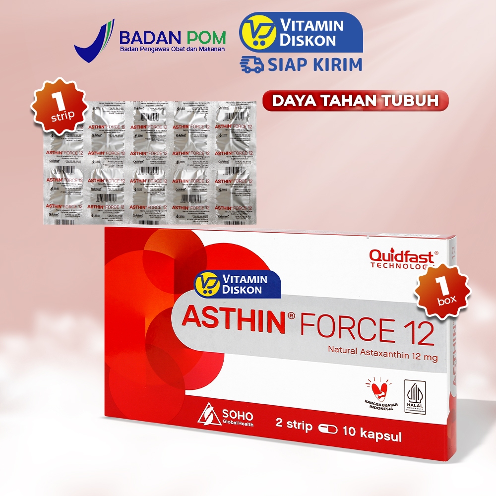 Jual ASTHIN FORCE 12 MG | Astaxanthin Suplemen Daya Tahan Tubuh dan ...