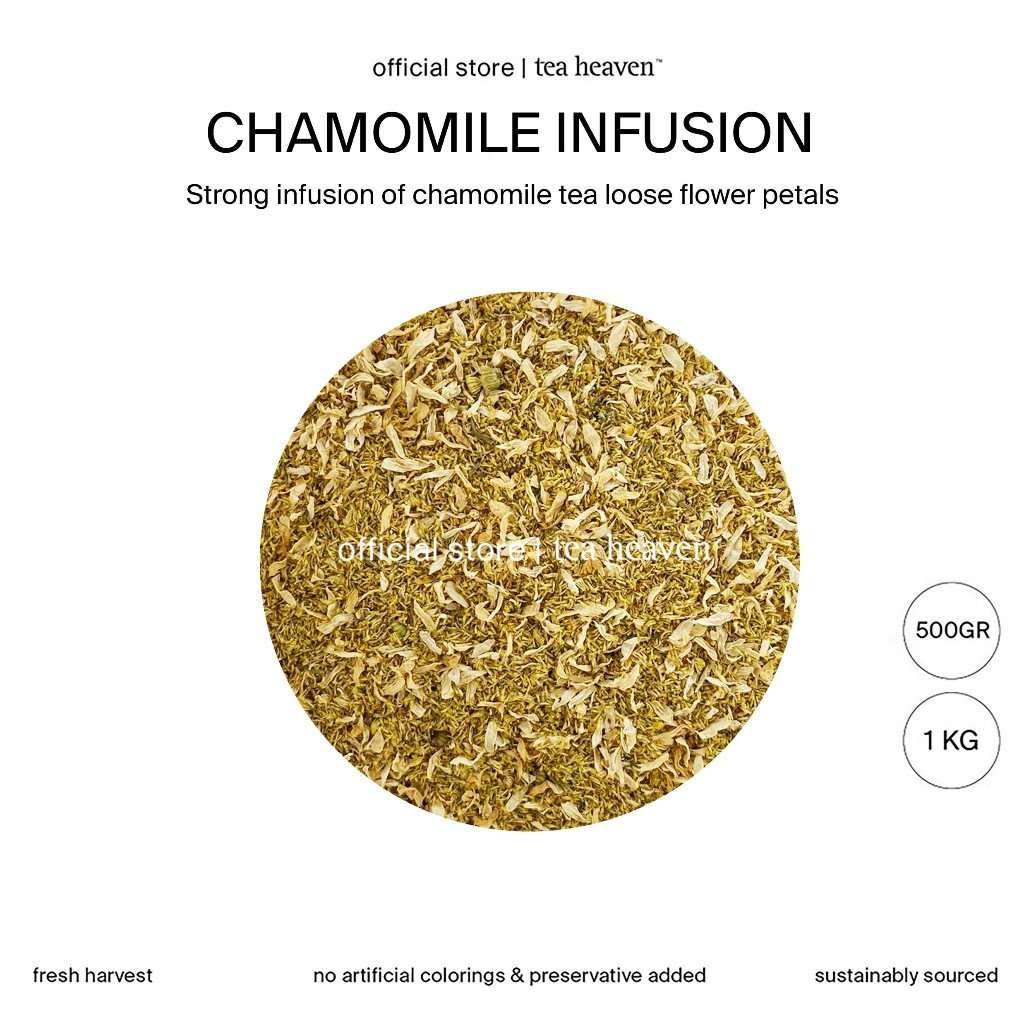 Jual Tea Heaven Chamomile Infusion Bubuk Teh Bunga Kamomil Bulk ...