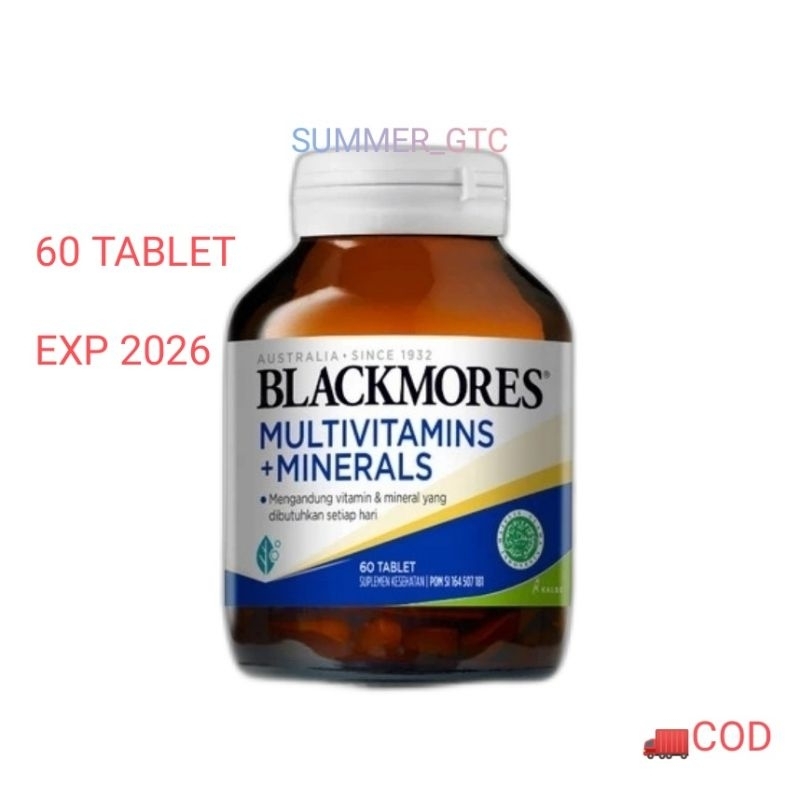Jual kalbe blackmores multivitamins + minerals 30 tabs 60 tabs multivitamin & mineral | Shopee ...