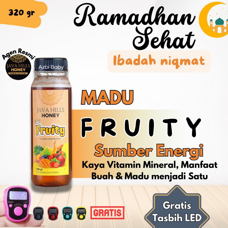 Jual Madu Buah Fruity Javahills honey amandel, panas dalam, demam ...