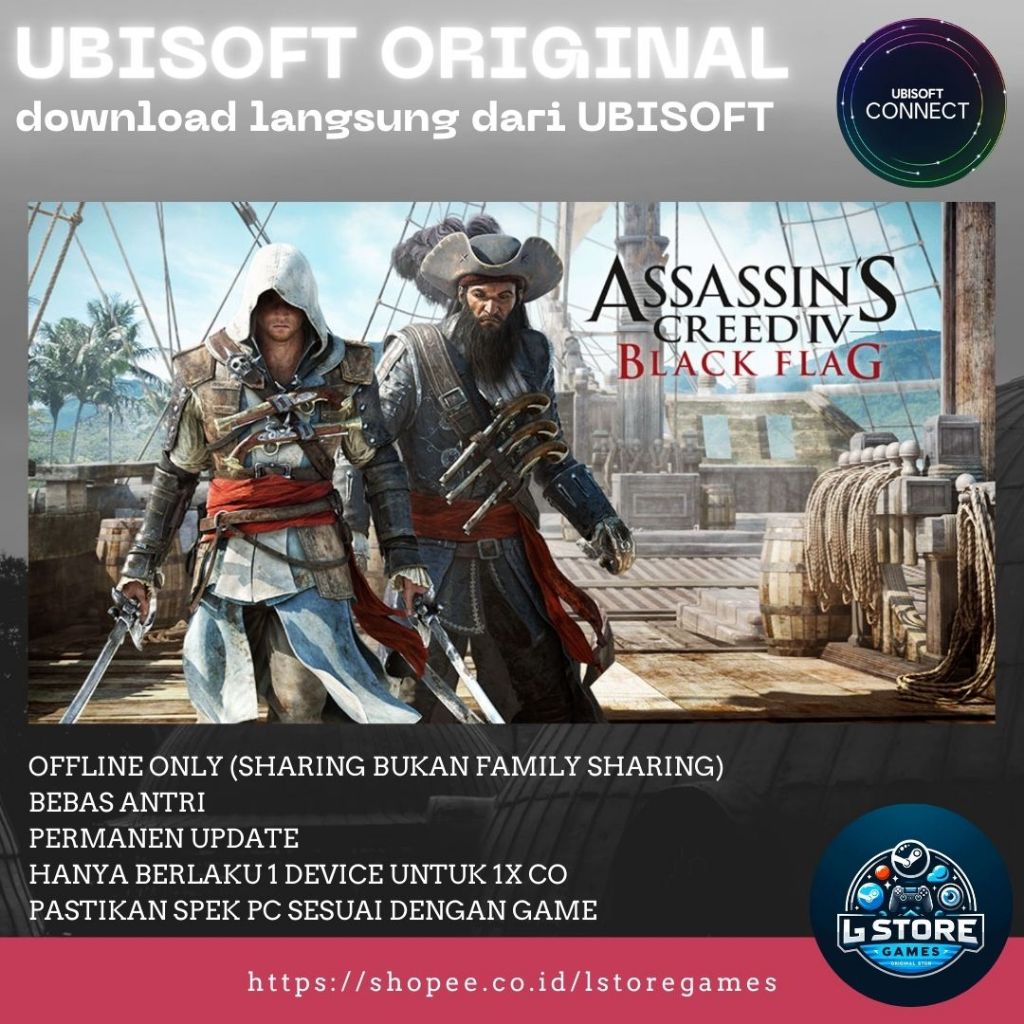 Jual Assassin's Creed IV Black Flag PC Sharing Original Offline ...