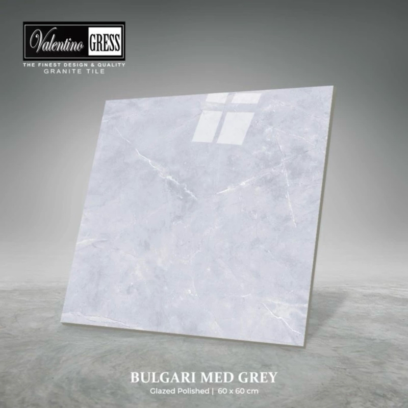 Jual Granit 60x60 Valentino Gress Bulgari Med Grey | Glazed Polished ...