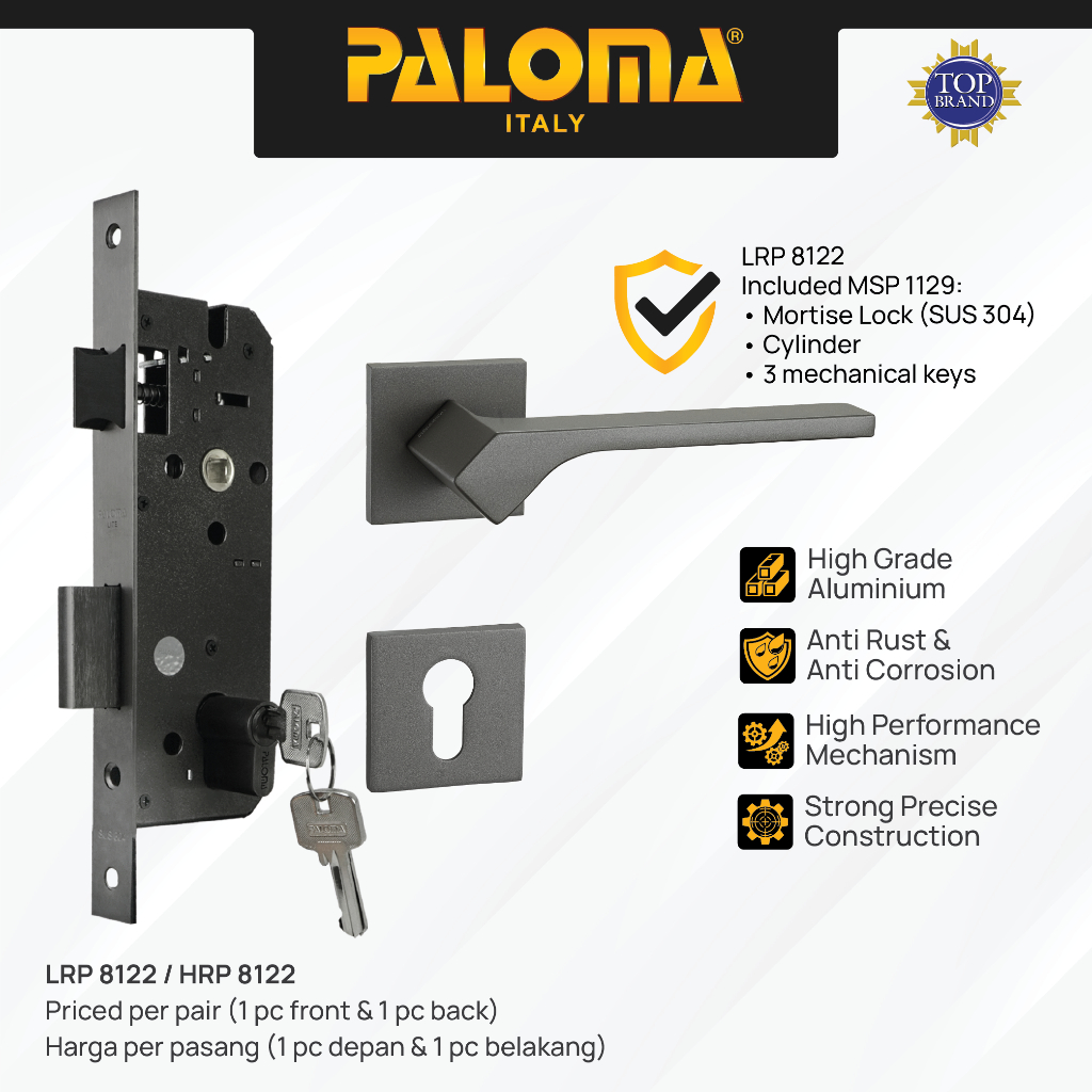 Jual PALOMA Gagang Pintu Door Handle Pintu Roses Lever Engkol Pisah ...