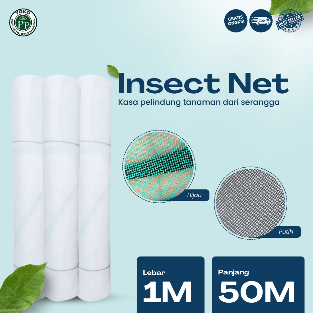 Jual Insect Net Lebar 1 Meter Panjang 50 Meter - Jaring Penghalang ...
