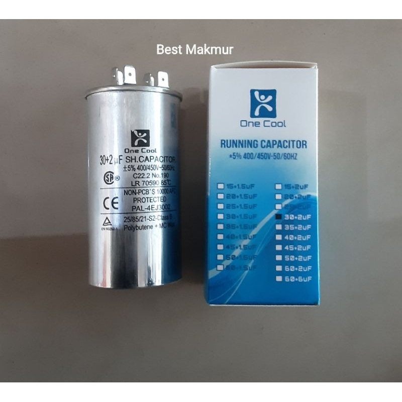Jual capasitor ac 30uf/2uf 400vac kapasitor 30uf/2uf 400vac | Shopee Indonesia