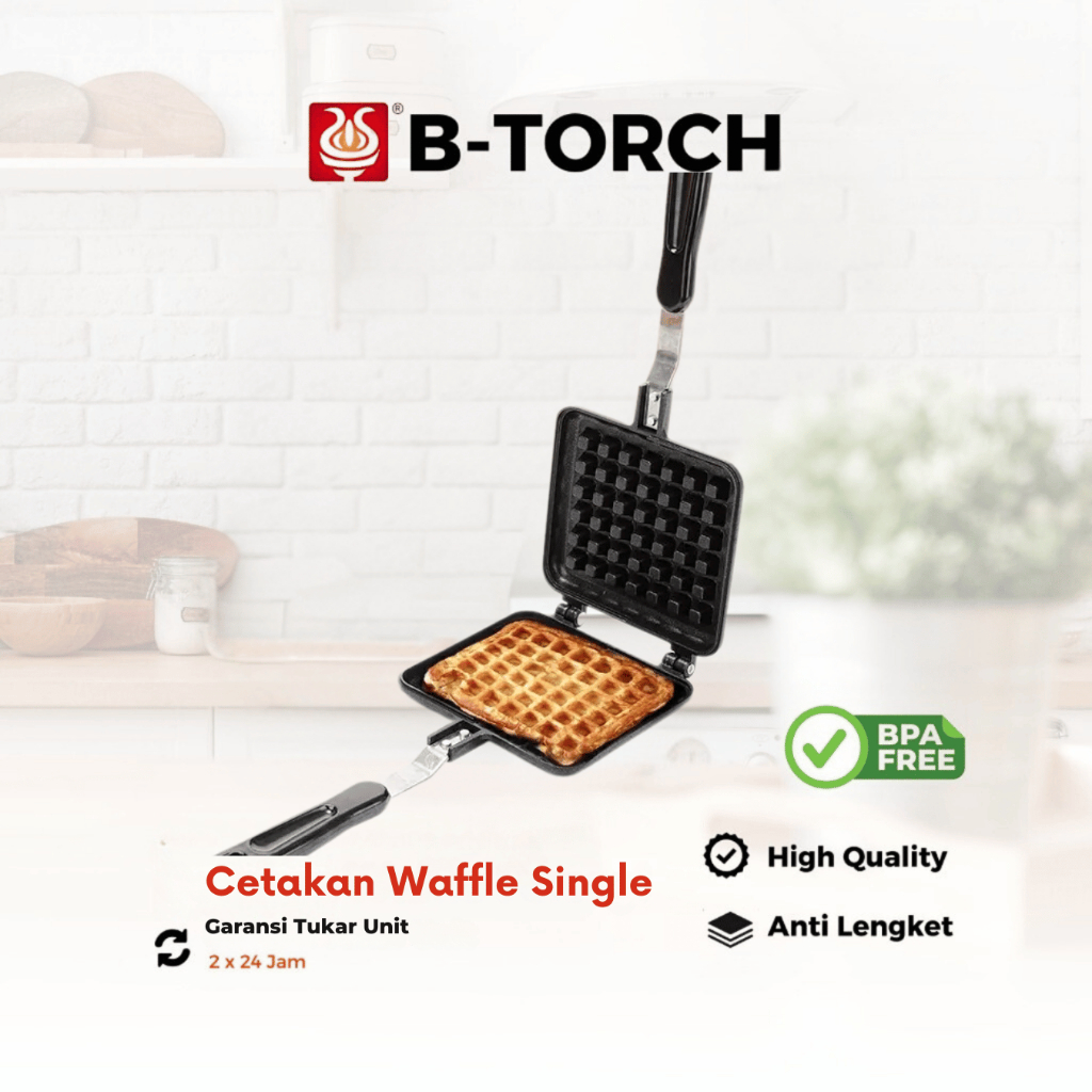 Jual B-TORCH Cetakan Waffle Croffle Maker Anti Lengket / Wafel pancake ...