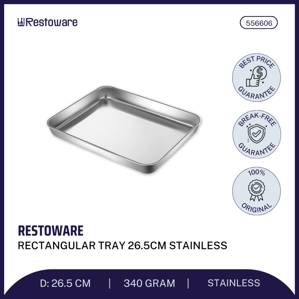 Jual Restoware Tray Persegi Panjang Stainless 26.5 cm / Rectangular ...
