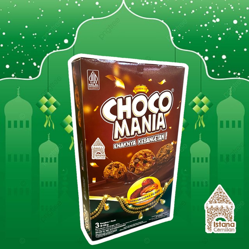 Jual ChocoMania / Choco Mania Biskuit Cookies Kurma 207 Gram Hampers Kue Lebaran Idul Fitri ...