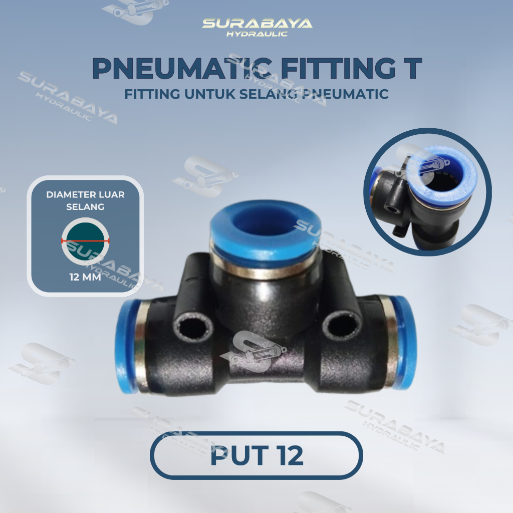 Jual Pneumatic Fitting Tee PUT-12 | Shopee Indonesia