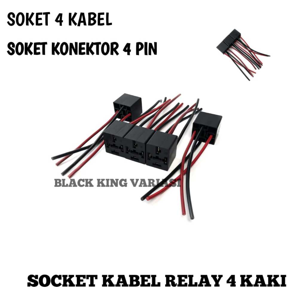 Jual Soket Relay 4 Kaki Soket Kabel Rumah Relay Kaki 4 Pin Socket Relay ...