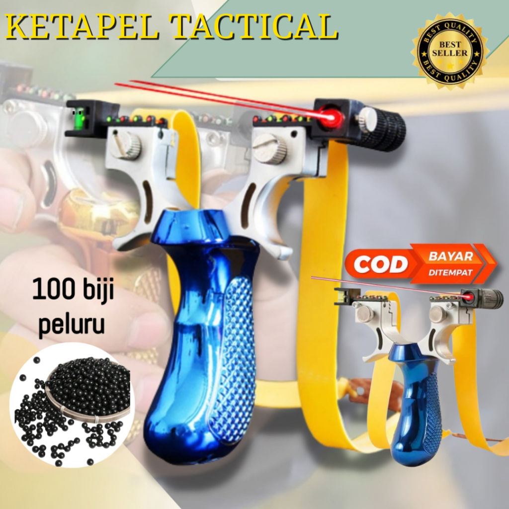 Jual ketapel Burung 1set Lengkap Tali dan Laser Plus 100 Butir Peluru ...