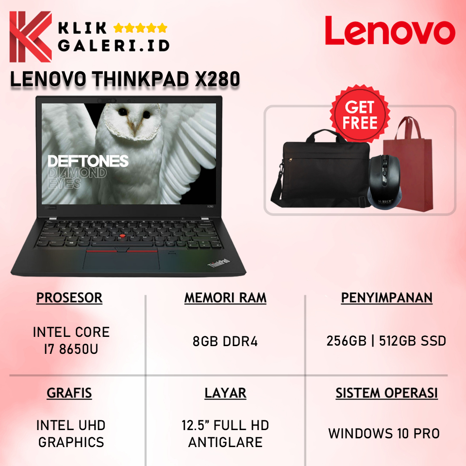Jual Lenovo Thinkpad X280 Intel Core i7 Generasi 8 RAM 8GB 512GB SSD ...