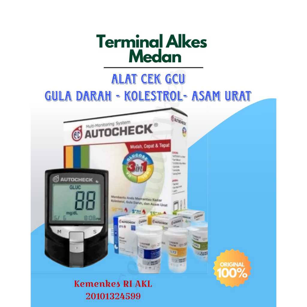 Jual ALAT AUTOCHECK 3IN1 ALAT CEK GULA DARAH ASAM URAT DAN KOLESTEROL ...