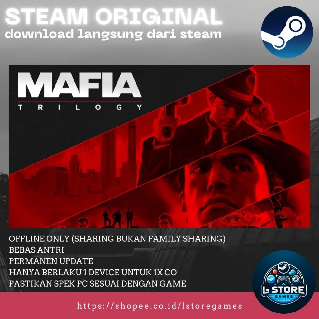 Jual Mafia I+II+III 1 2 3 Definitive Edition PC Sharing Original ...