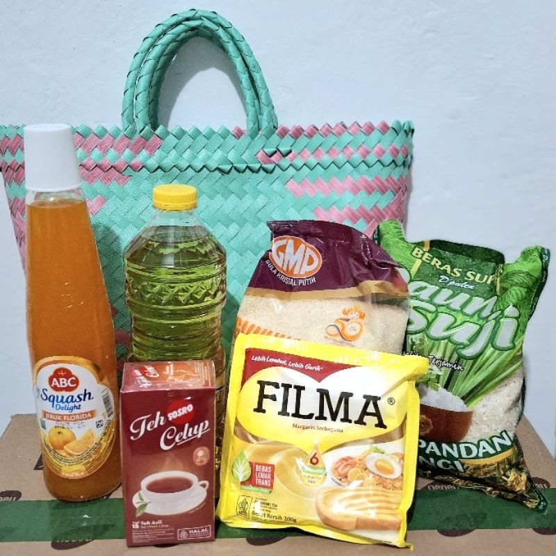 Jual Paket SEMBAKO Tas Anyaman Paket Sembako | Shopee Indonesia