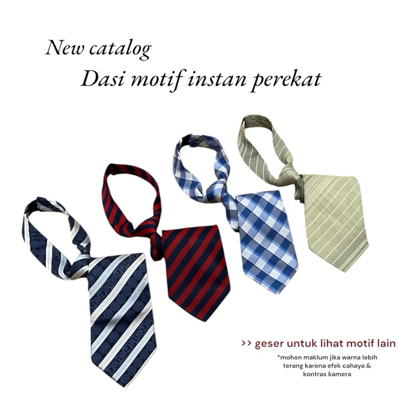 Jual Dasi motif instan perekat - 100% Silk/Polyester - Kantor Wedding ...