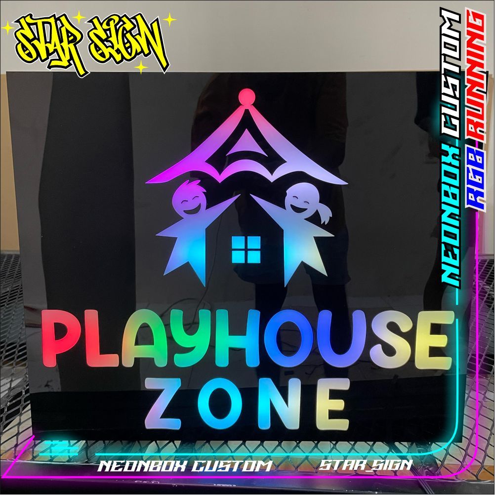 Jual Custom Papan Iklan Neonbox Nama Logo LED RGB Cutting Acrylic Lampu ...