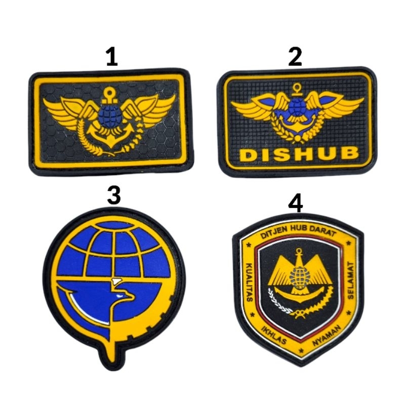 Jual Patch Emblem Karet Logo Dishub Perhubungan Ditjen Hub Darat ...