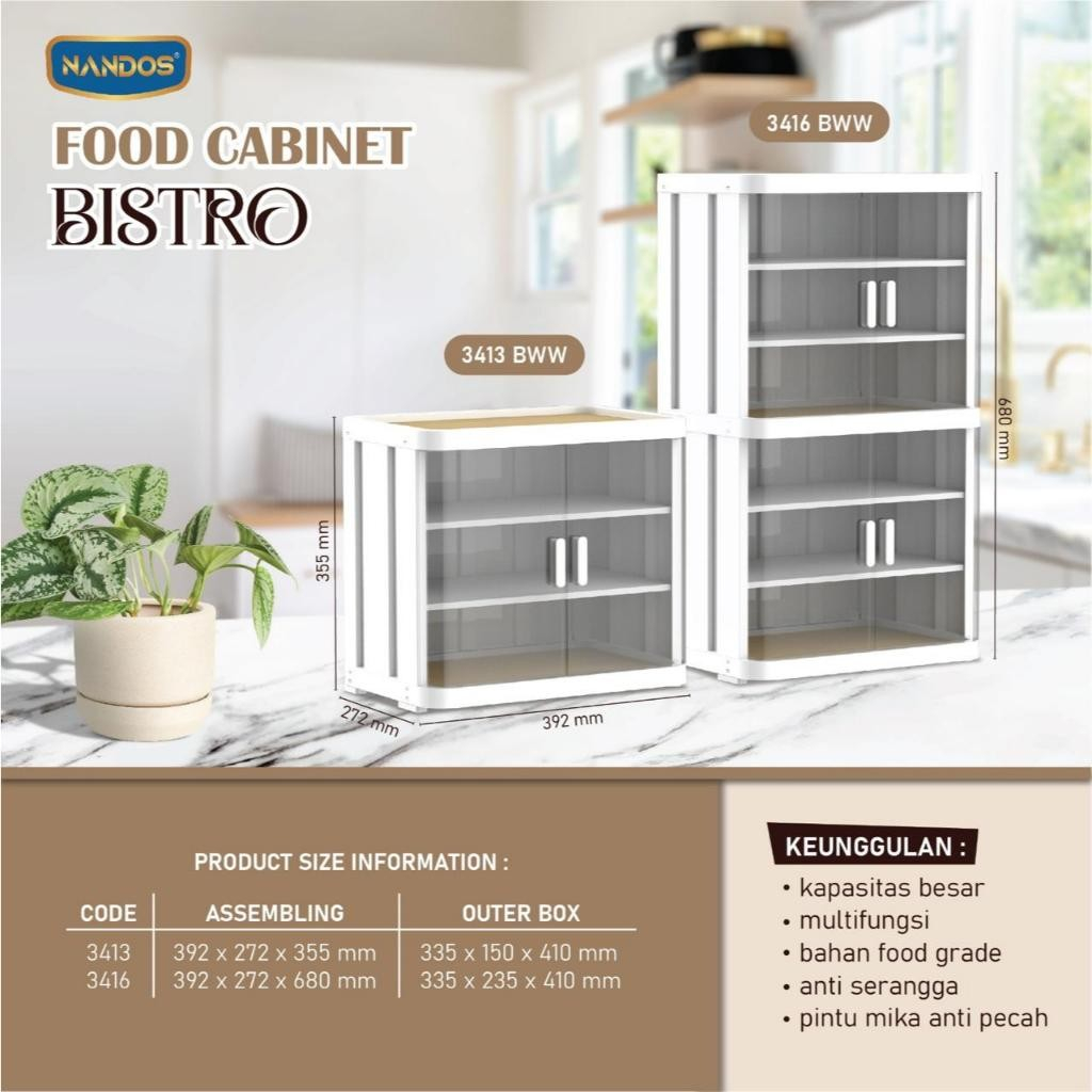 Jual Food Cover Bistro | Food Cabinet - 3 Susun 3413 | 6 Susun 3416 ...