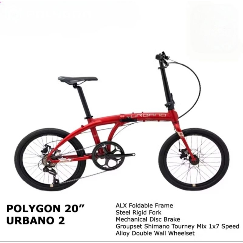Jual Sepeda Lipat Polygon 20 inch Urbano 2.0 | Shopee Indonesia