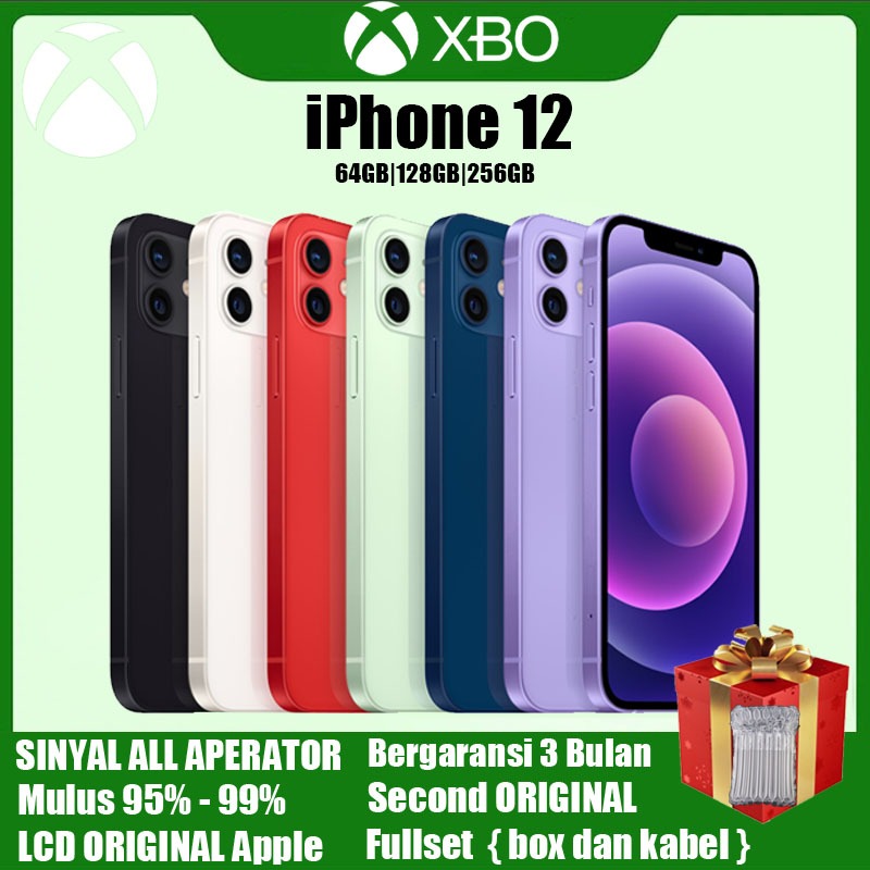 Jual 12 256GB/128GB/64GB Second BEKAS ORIGINAL 100% | MULUS NORMAL FULLSET Kondisi Perfect ...