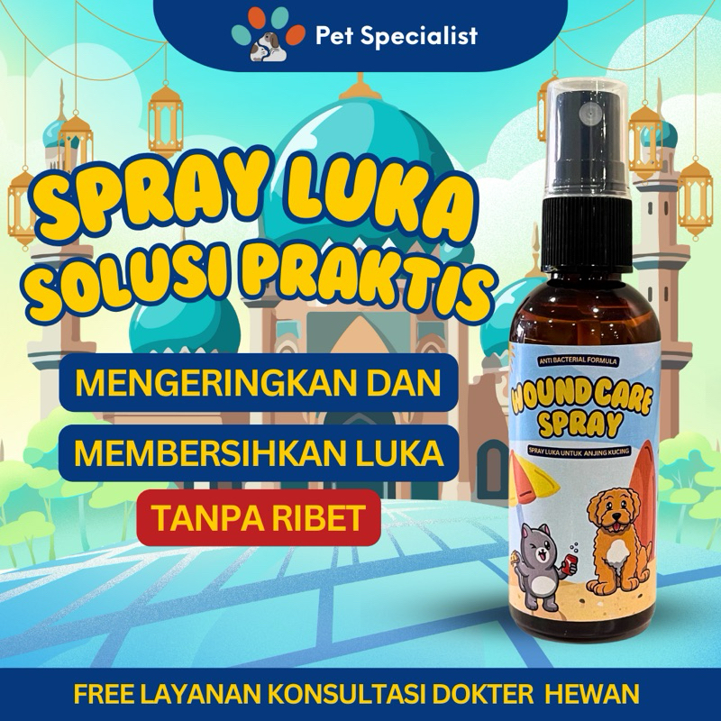 Jual Obat Semprot Spray Luka Pet Specialist 60 ml - Untuk Anjing Kucing ...