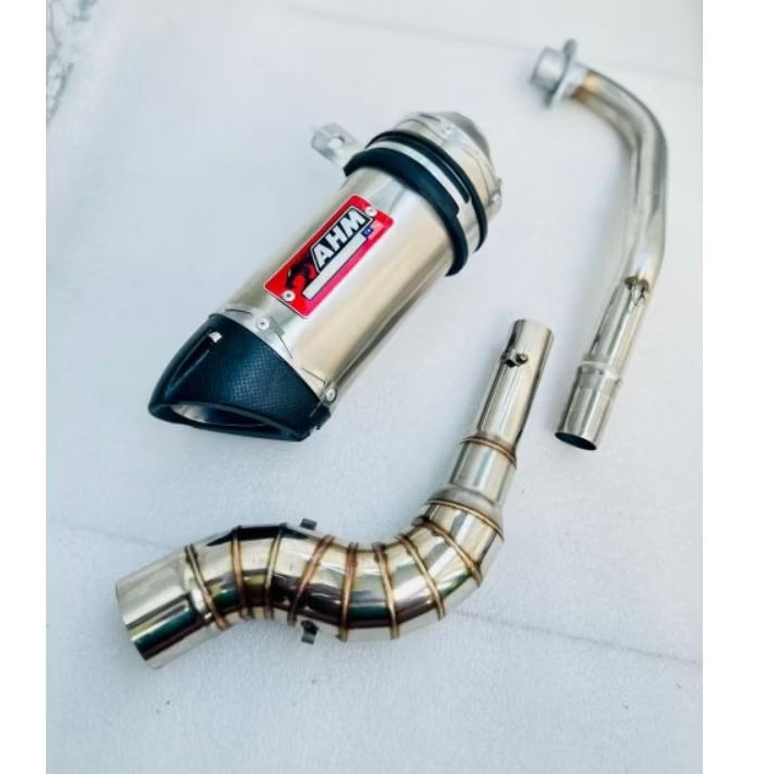 Jual ahm Pipe canister conical open specs exhaust pipe for Wave 125 Xrm ...