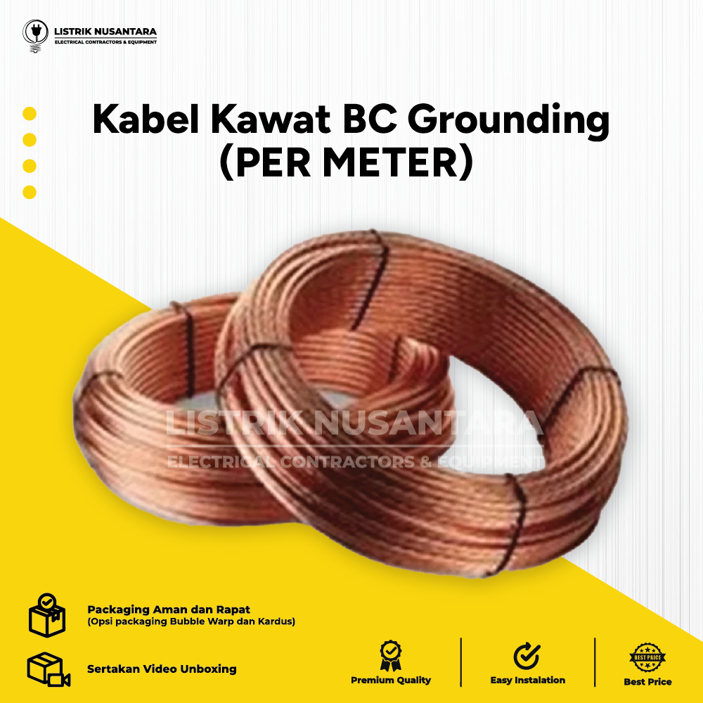 Jual Kabel Kawat BC Tunggal Konduktor Kabel 6mm Diameter 2,25 2.25 mili ...