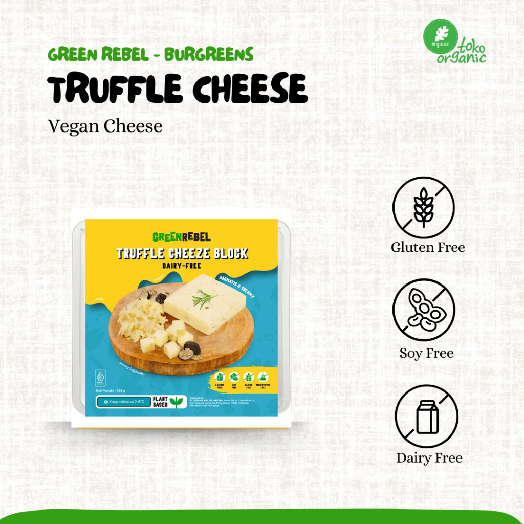 Jual Green Rebel Truffle Cheeze Dairy Free (165gr) | Keju Truffle Vegan ...