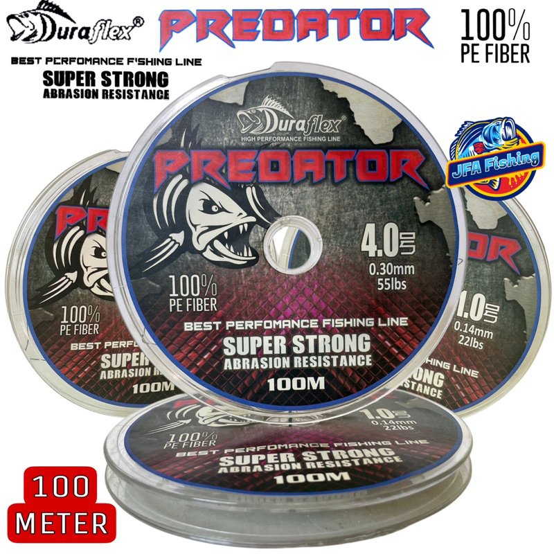 Jual Senar PE Duraflex PREDATOR 100Meter | Shopee Indonesia