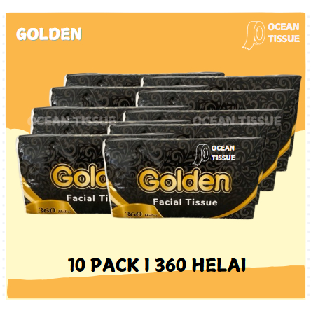 Jual 10 Pcs Tisu Tissue Golden 180 helai paket 10 pcs | Shopee Indonesia