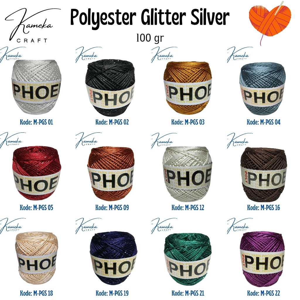 Jual Polyester Glitter Silver/ Benang Rajut - PGS | Shopee Indonesia