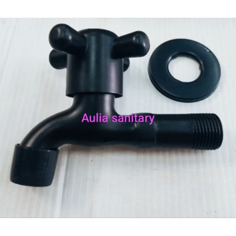 Jual kran hitam stainless model engkol/kran dapur stainless hitam ...