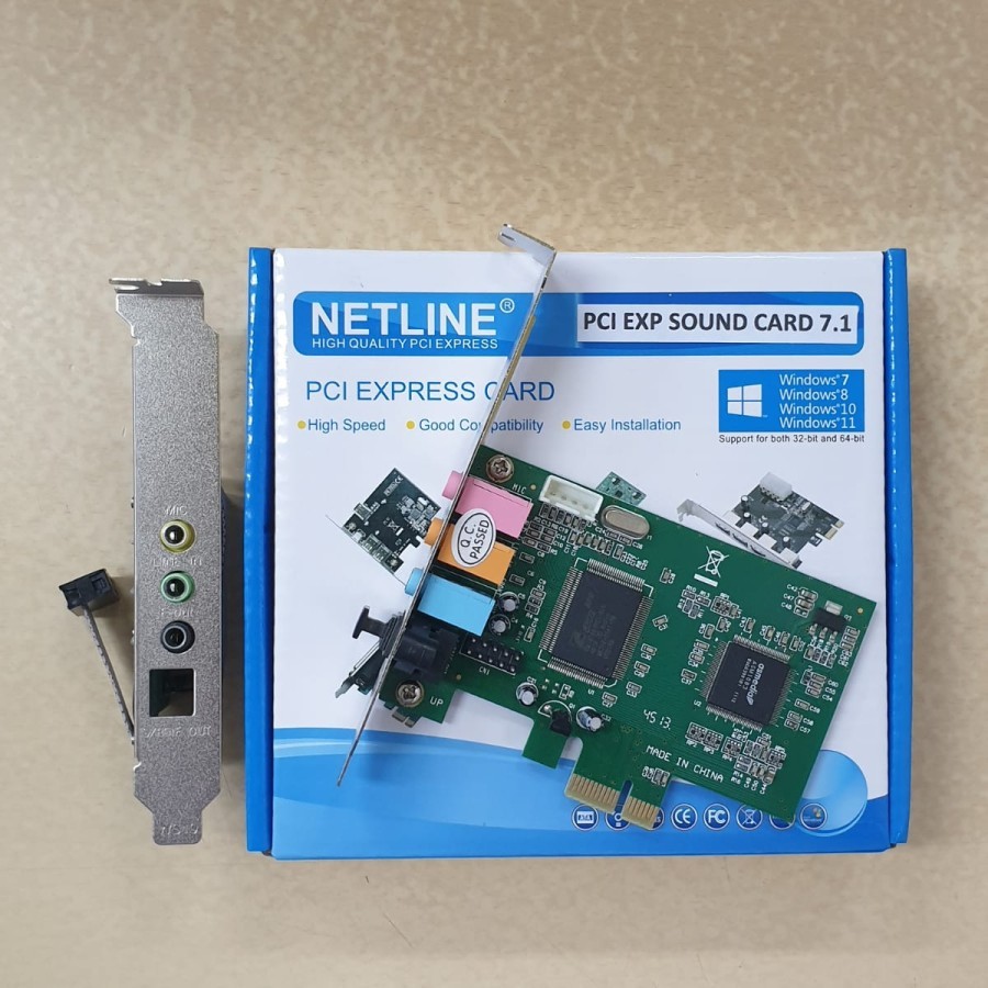 Jual Netline PCI Express Sound Card 5.1 / PCI Express Sound Card 7.1 ...