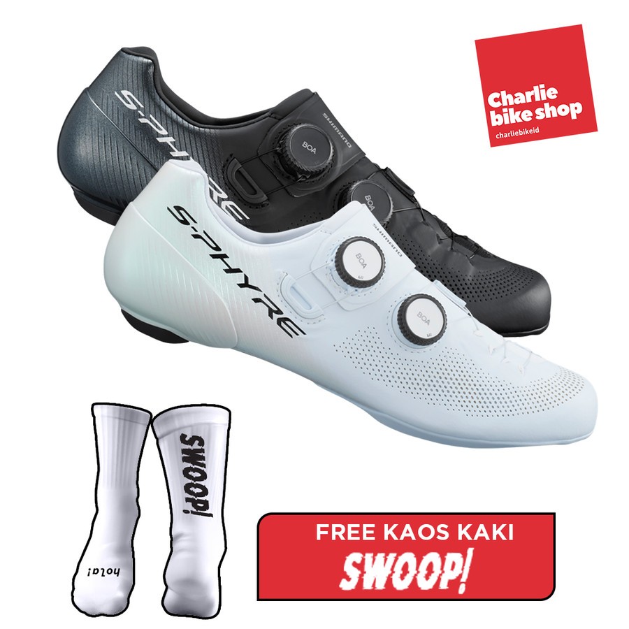 Jual Sepatu Road Shimano Sphyre Shoes RC903 - Black & White | Shopee ...