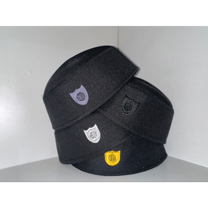 Jual KOPYAH PECI MALAYSIA HITAM TINGGI 7CM HITAM LOGO HITAM ABU EMAS ...
