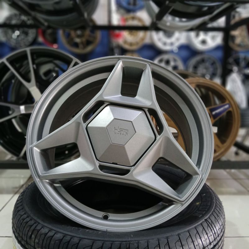 Jual velg mobil ring 16 model terbaru HSR TELU r16 bisa buat vios yaris brio freed raize rocky ...
