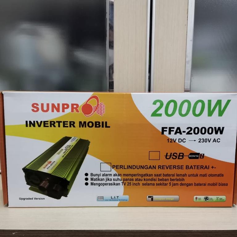 Jual power inverter sunpro 2000W 12v-24v inverter mobil FFA-2000W 12VDC ...