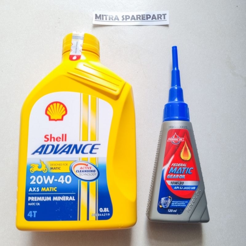 Jual PAKET OLI SHELL MATIC 20W-40 + GARDAN FEDERAL [100% ORIGINAL ...