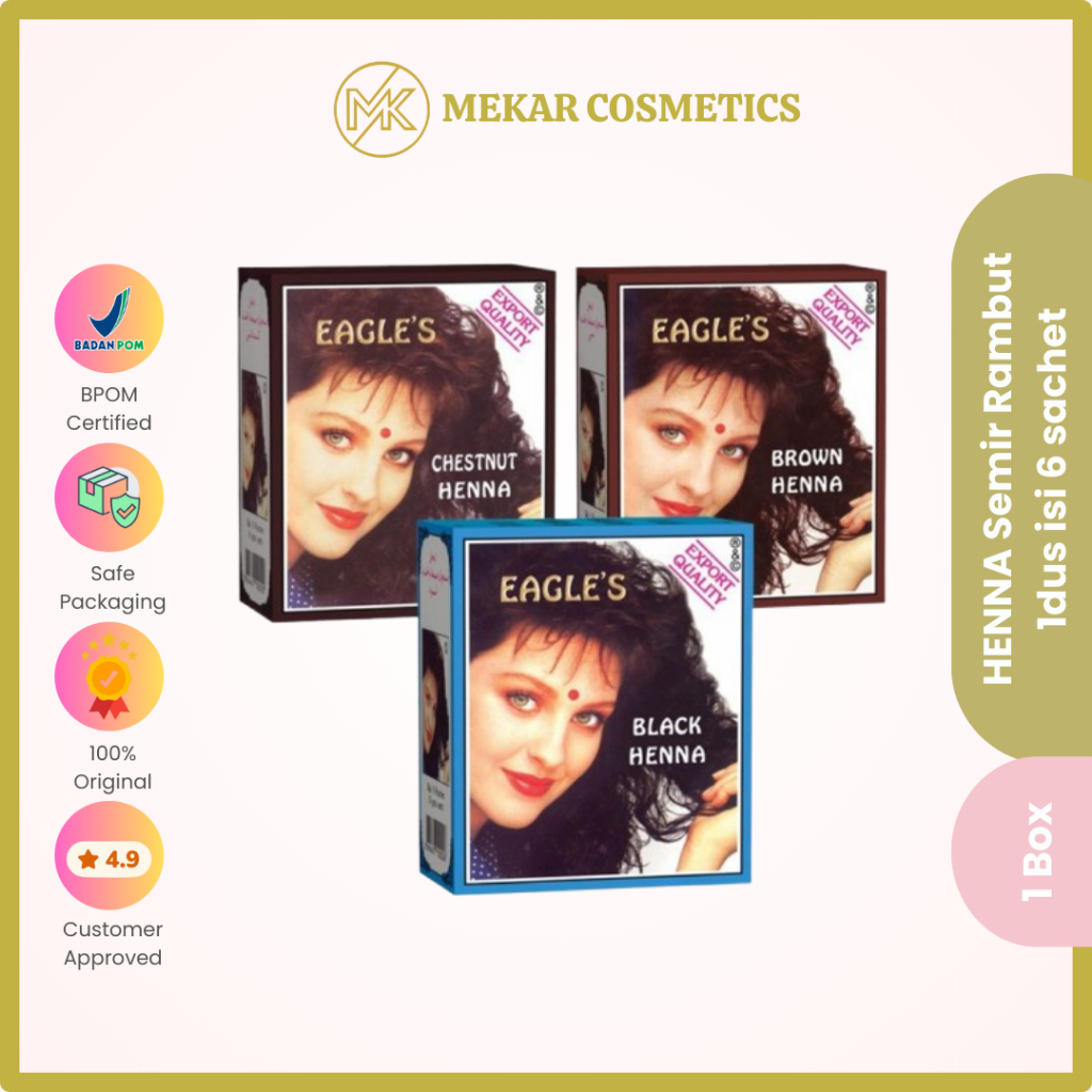 Jual HENNA Semir Rambut 1dus isi 6 sachet | Shopee Indonesia